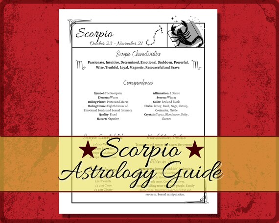 Scorpio Astrology Guide | Etsy