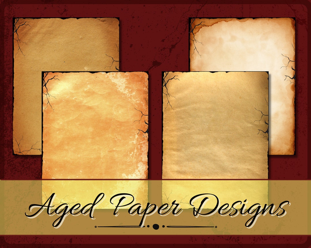 Aged Paper Designs ~ Grimiore Scrapbooking - Etsy