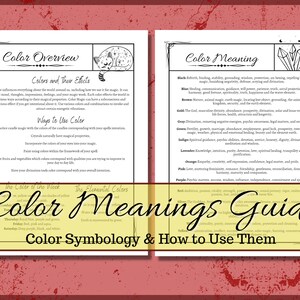 Color Correspondences | Etsy