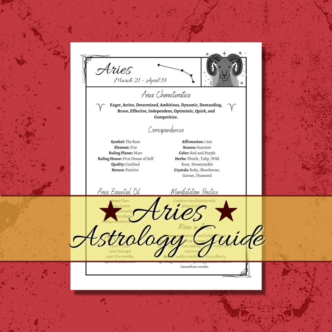 Aries Astrology Digital Grimoire Guide - Etsy
