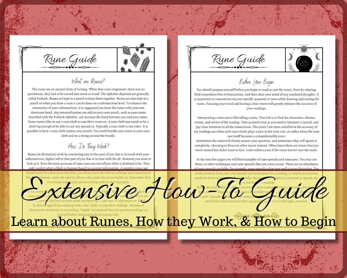 Runes Cheat Sheet Printable Guide for Elder Futhark Runes . - Etsy