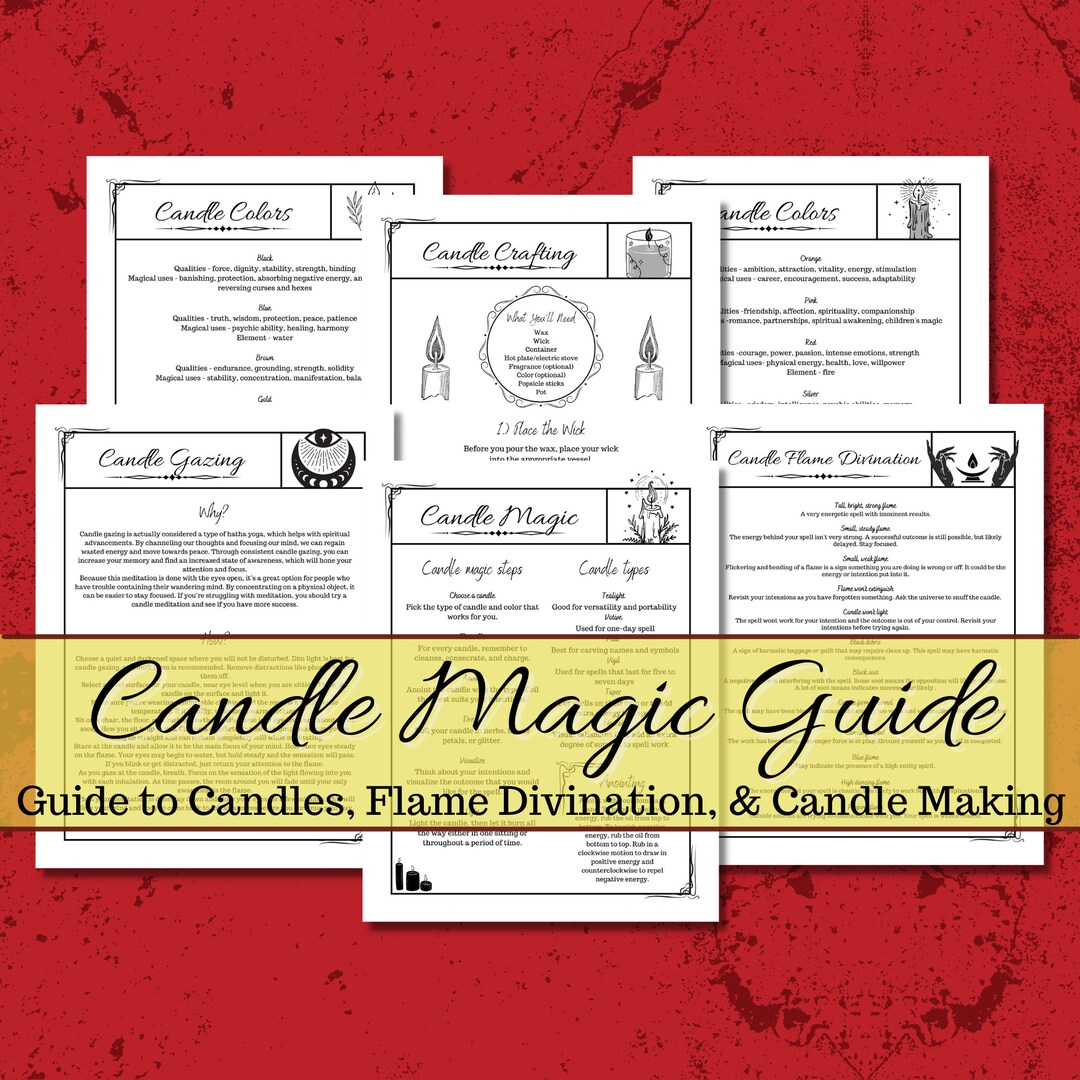 Candle Magic Book of Shadows Grimoire Guide - Etsy