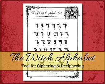 Giclée Prints Occult Art Wiccan Gift Witchcraft Decor Alphabet Print ...