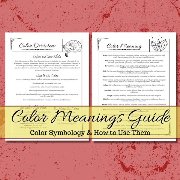 Color Magic Chart - Etsy