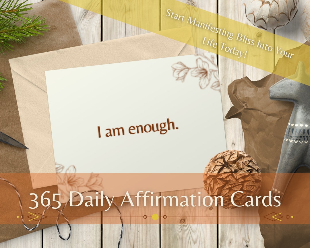 365 Daily Affirmation Cards, Printable Digital Download - Etsy