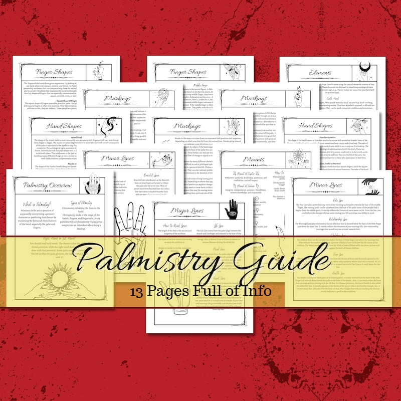 Palm Reading Guide - Etsy