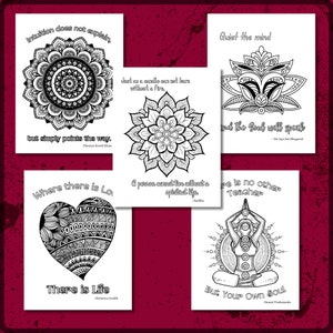Mandala Magic~ Coloring Pages With Spiritual Quotes, Coloring Book With ...