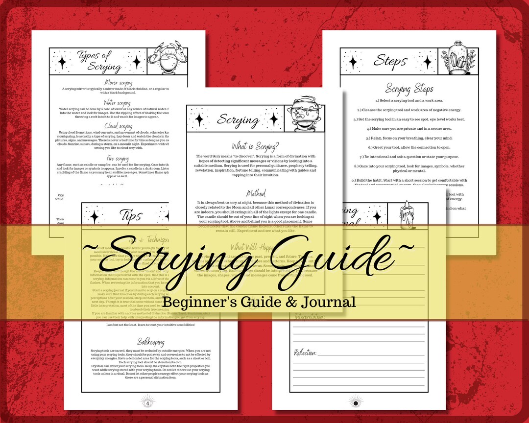 Scrying Book of Shadows Grimoire Digital Download Pages - Etsy