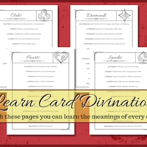 Playing Card Divination - Cartomancy Guide - Etsy