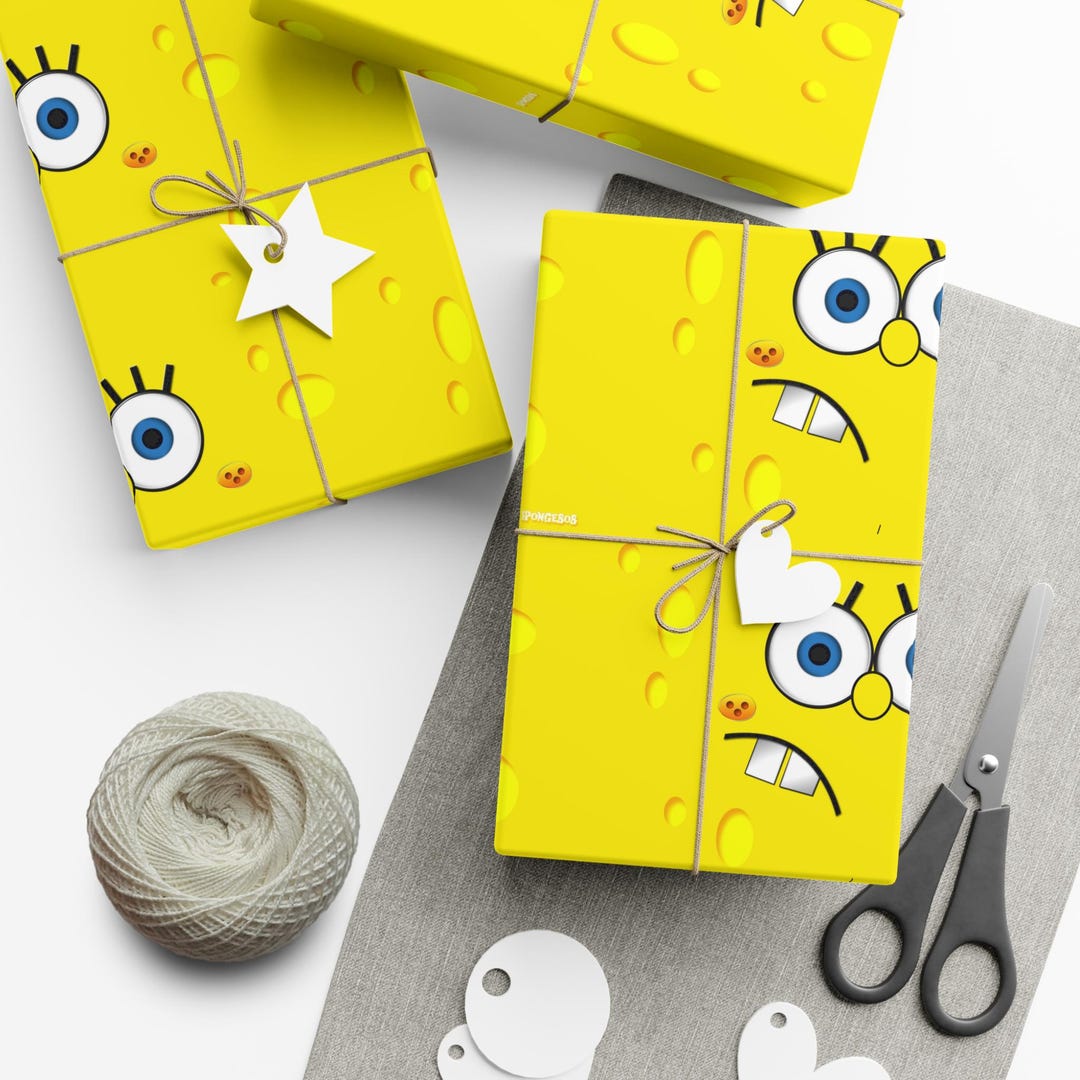 Spongebob Gift Wrap Papers - Etsy