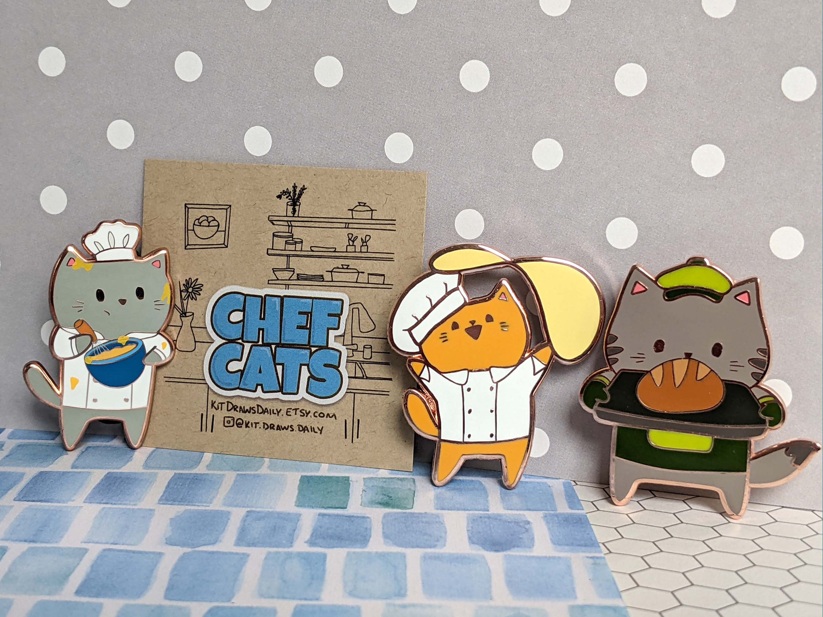 The Pizza Thrower 2 Inch Hard Enamel Pin Cute Chef Cat - Etsy