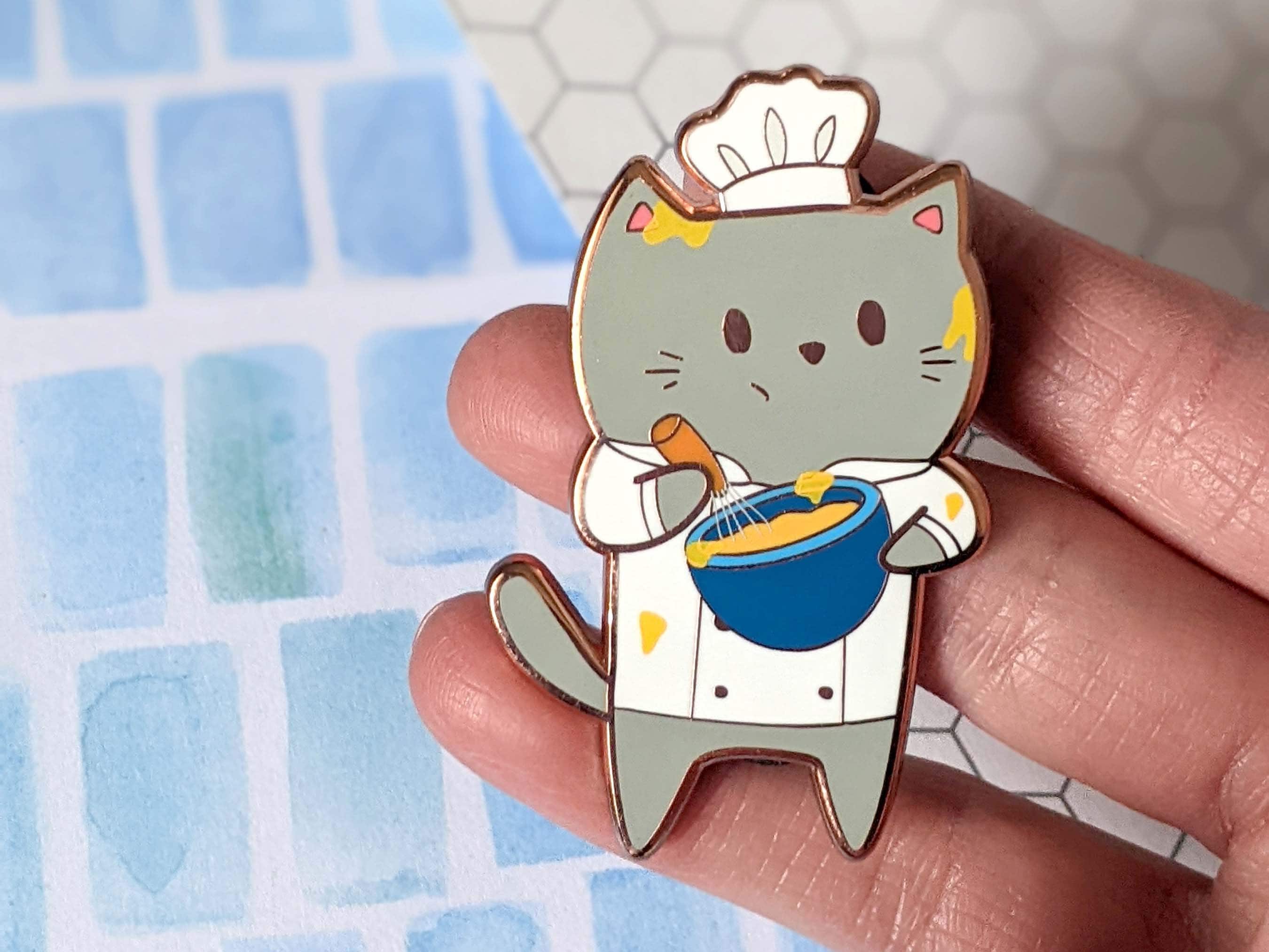 The Whisker 2 Inch Hard Enamel Pin Cute Chef Baker Whisking - Etsy