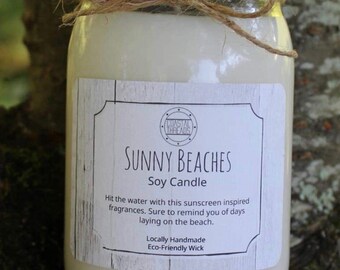 Sunny Beaches Scented Seashell Frosted Candle 6oz - Etsy