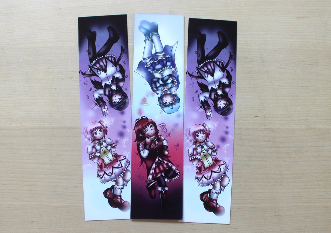Madoka Magica Bookmark : Madoka and Akemi / Kyoko and Sayaka - Etsy