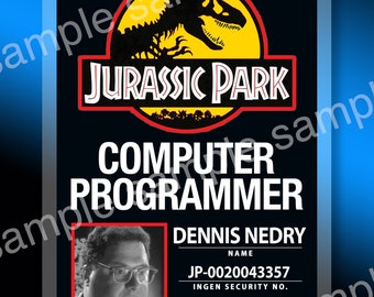 Dennis Nedry Id Badge - Etsy