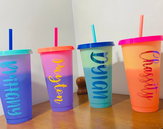 Color Changing Tumblers, Custom Name Tumblers - Etsy