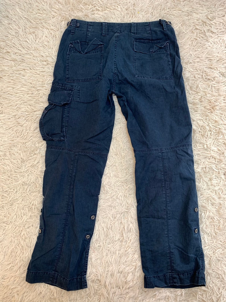 Size 35: Vintage 90s Polo Ralph Lauren Cargo Pants Casual Saint Laurent Jnco Baggy - Etsy
