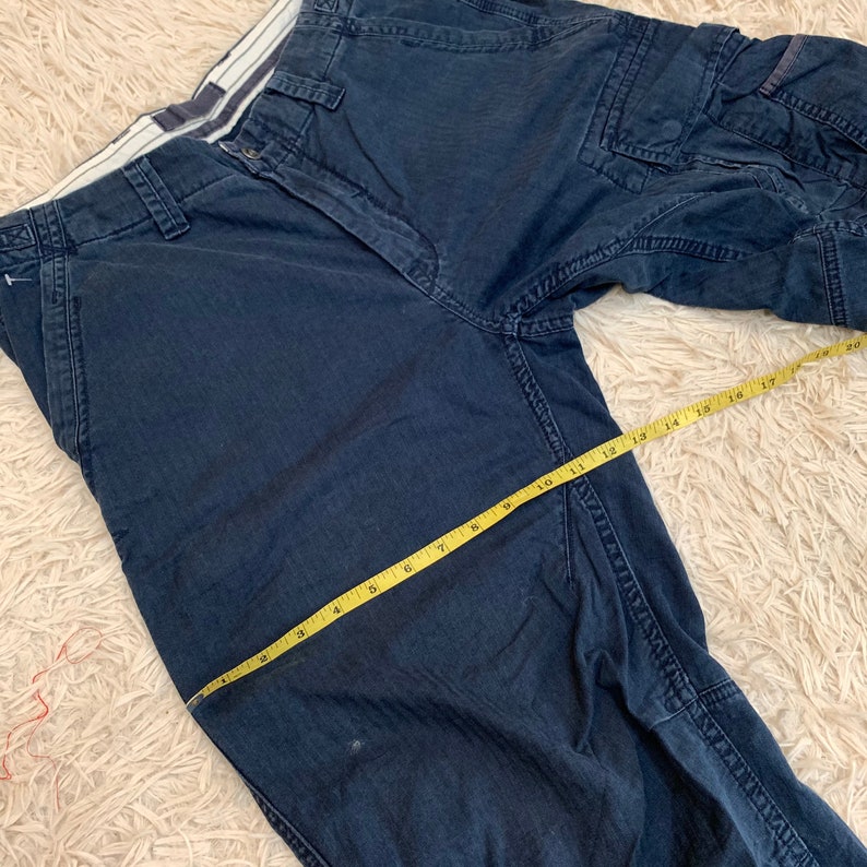 Size 35: Vintage 90s Polo Ralph Lauren Cargo Pants Casual Saint Laurent Jnco Baggy - Etsy