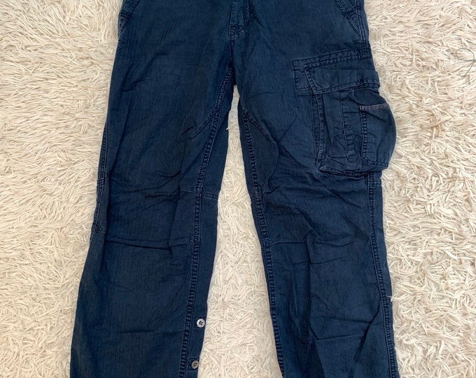 Vintage Black Polo Ralph Lauren Tactical Utility Cargo Corduroy Military Paratrooper Pants ...