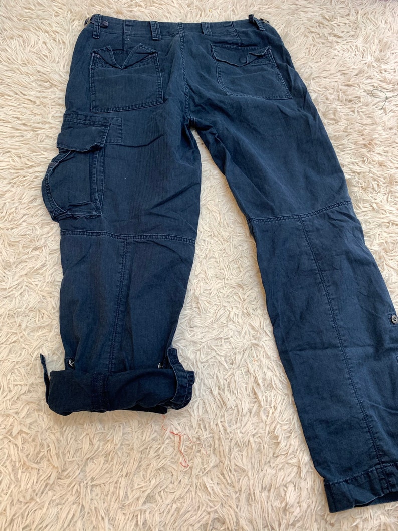 Size 35: Vintage 90s Polo Ralph Lauren Cargo Pants Casual Saint Laurent Jnco Baggy - Etsy