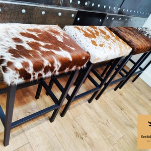 Bespoke Custom made Cowhide Bar Stool Counter Top Breakfast Bar FP Etsy