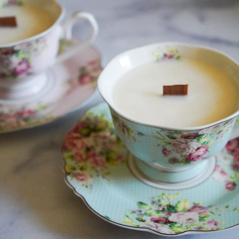 Teacup Candle - Etsy