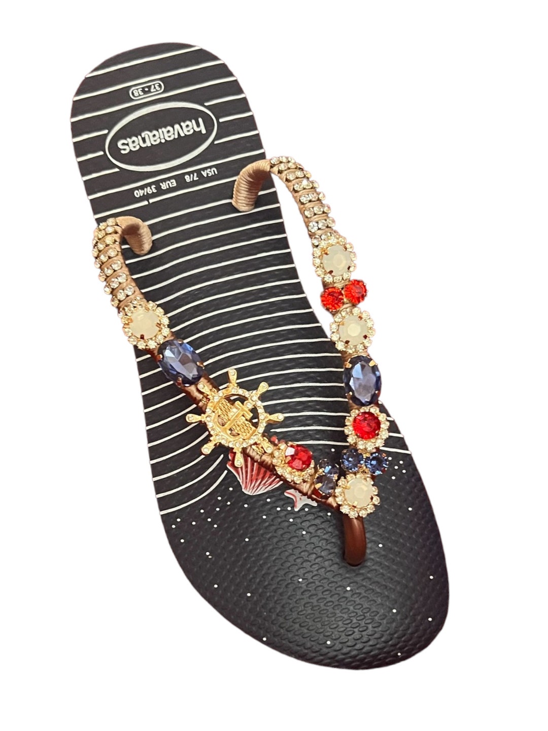 Flip Flop, Personalized Havaianas, Beach Accessories, Handmade Sandals ...