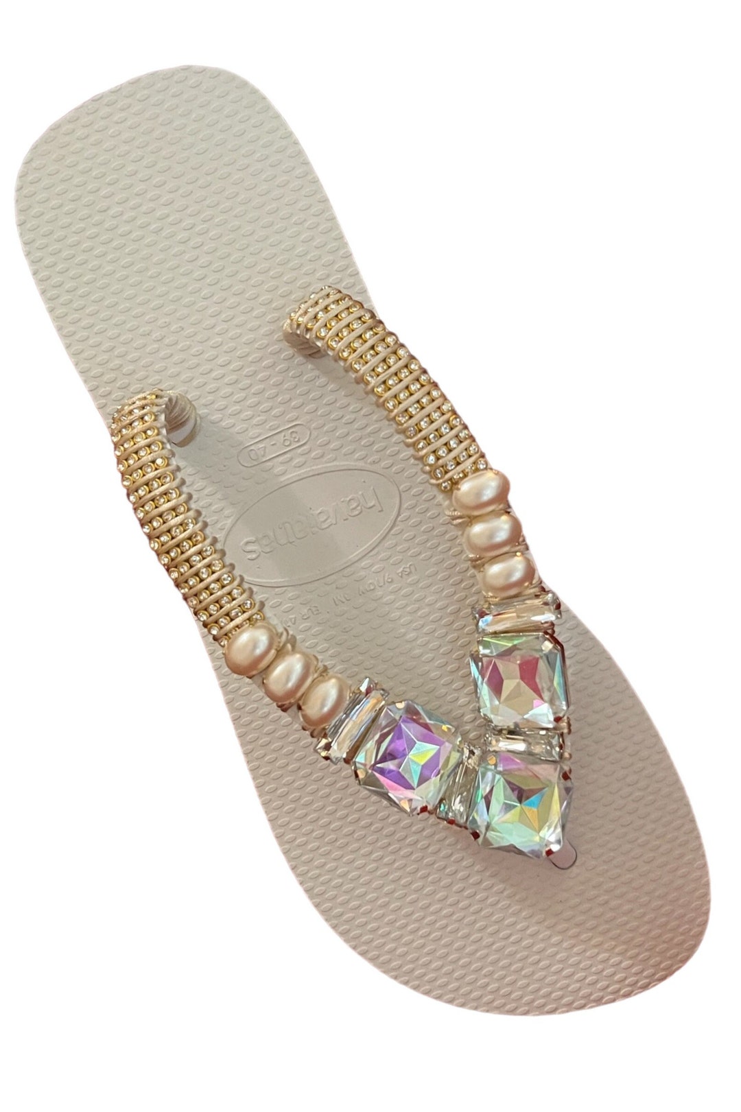 Personalized Havaianas Flip Flops, Bling Bridal Sandals - Etsy