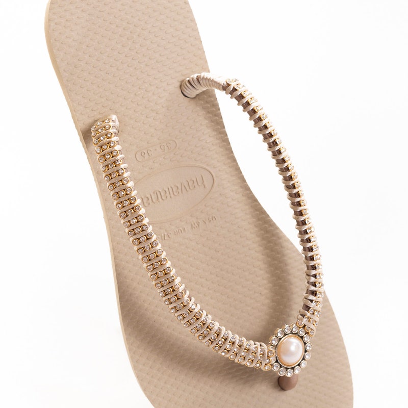 Pearl Flip Flops - Etsy
