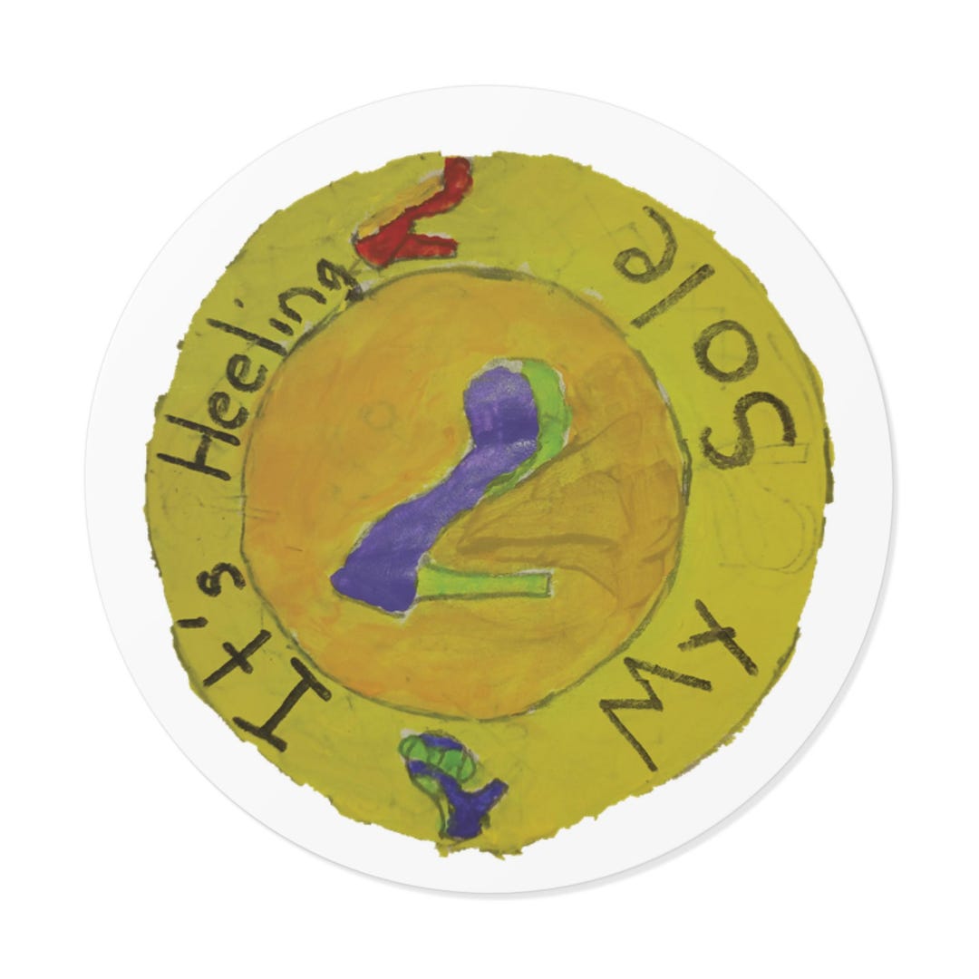 Healing Soles Round Vinyl Stickers | Whimsical Art for Shoe Lovers ...