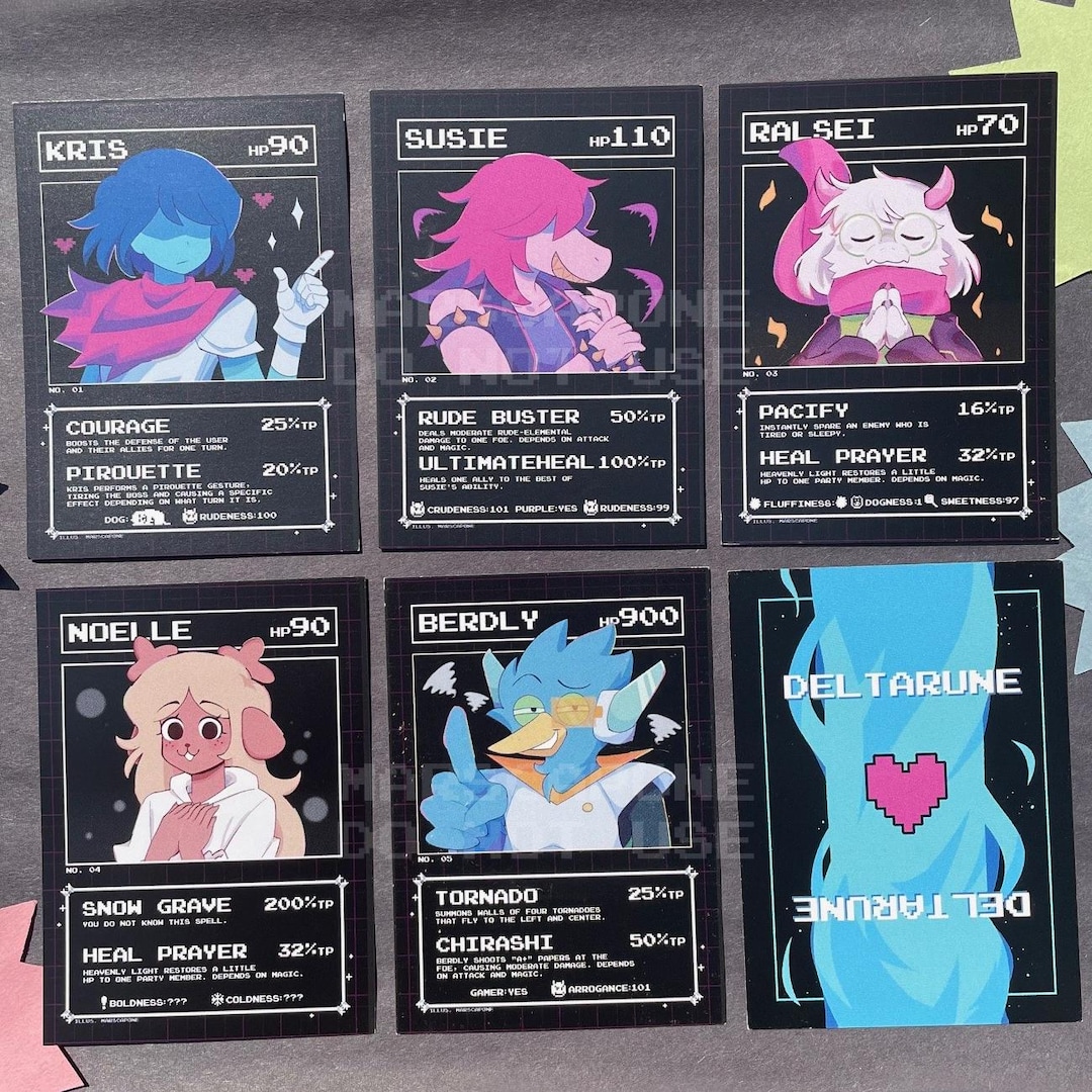 Deltarune Trainer Cards - Etsy
