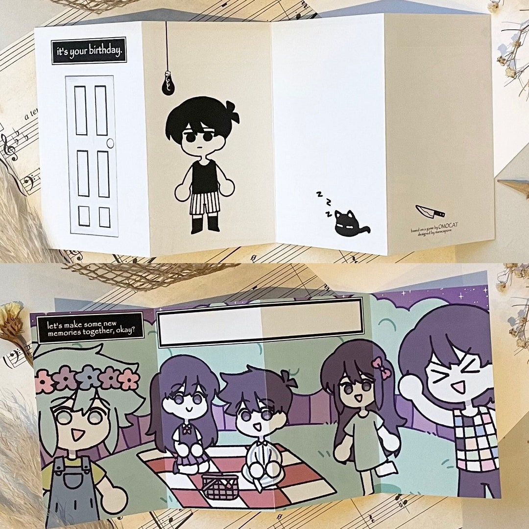 Omori Birthday Card - Etsy