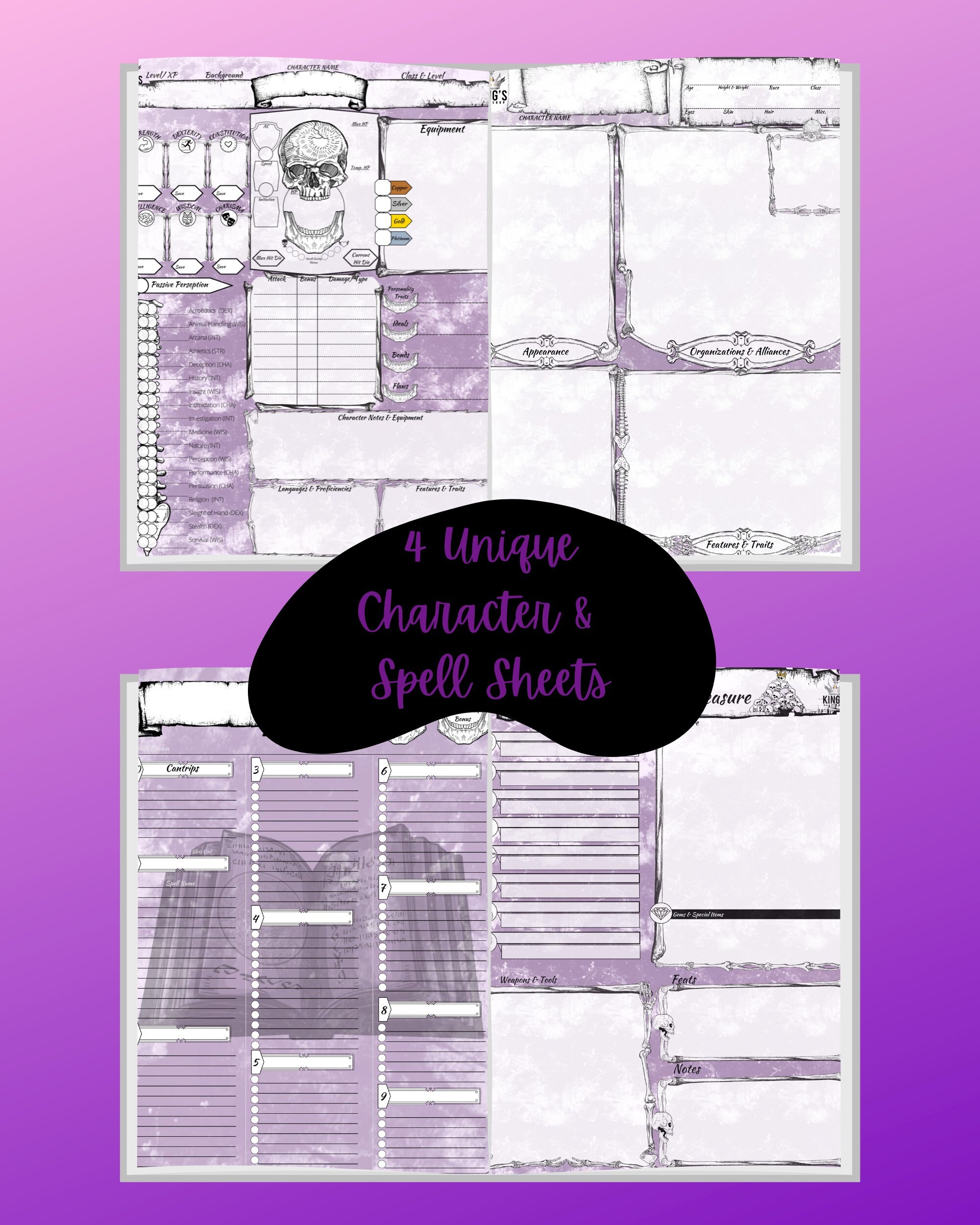 Undead Dnd 5e Character Sheet Dungeons and Dragons PDF - Etsy Ireland
