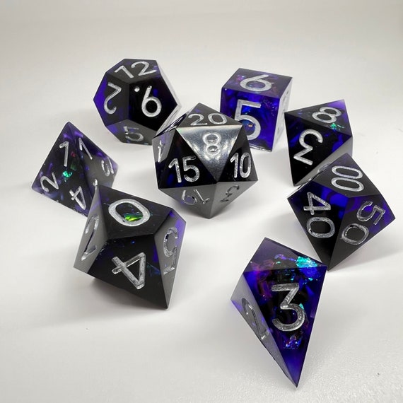 Dunamancy 7 Piece Sharp Edge Dice Set crystal D4 - Etsy
