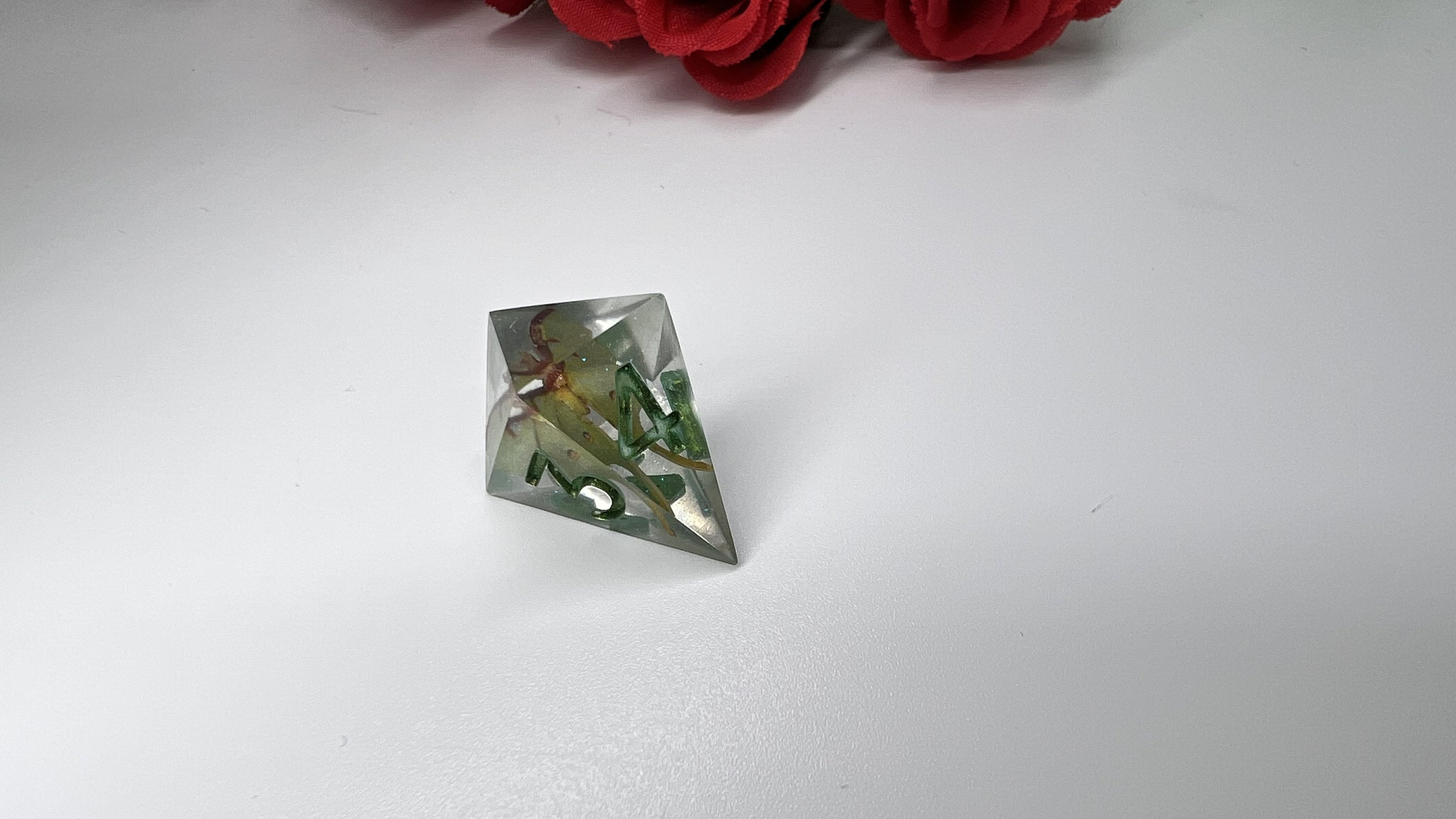 Lunar Moth 7 Piece Handmade Sharp Edge Dice Set Crystal D4 - Etsy