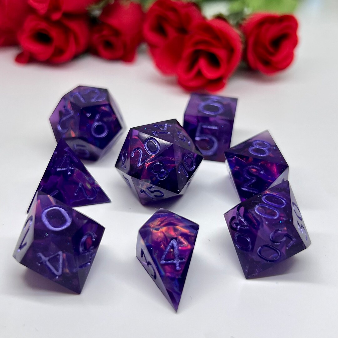 Dunamancy 7 Piece Sharp Edge Dice Set crystal D4 - Etsy