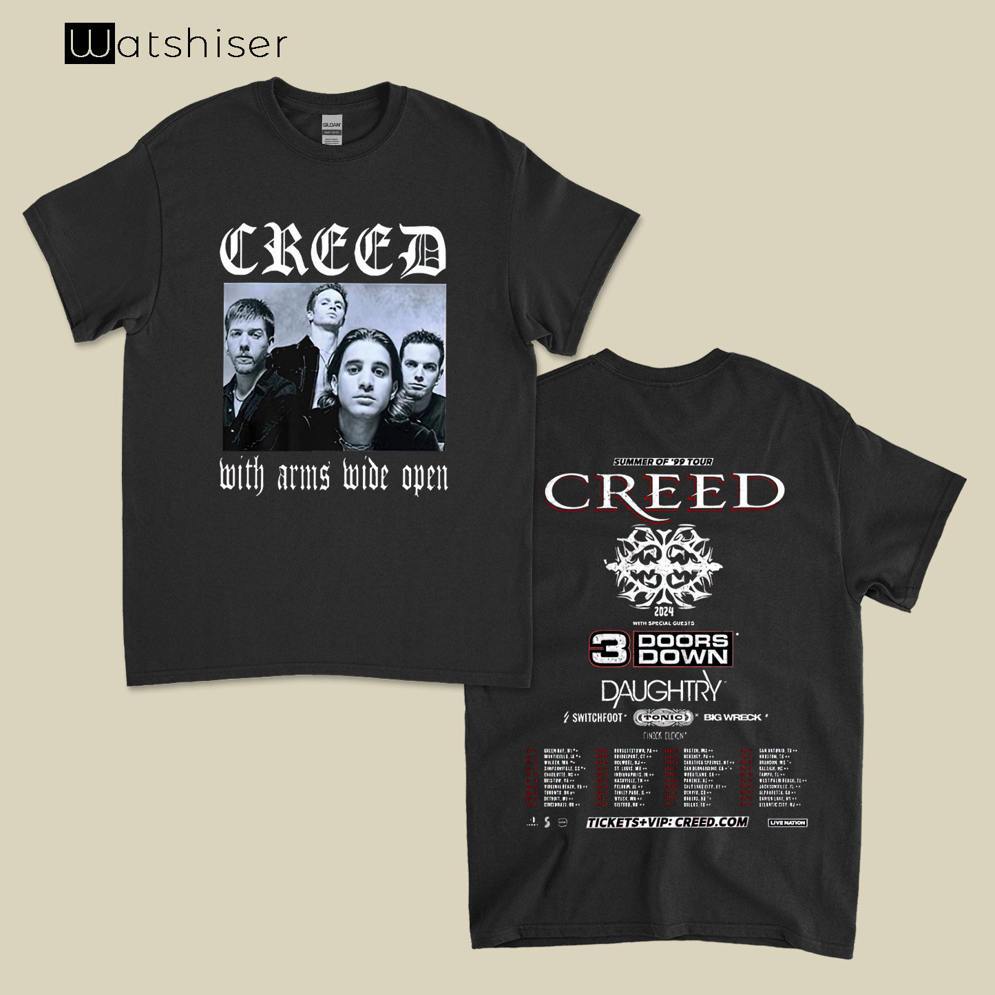 Creed Band 2024 Tour Summer Of99 Outfit for Concert - Etsy Canada