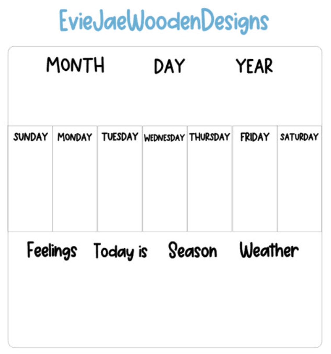 Weekly Montessori Calendar SVG File - Etsy