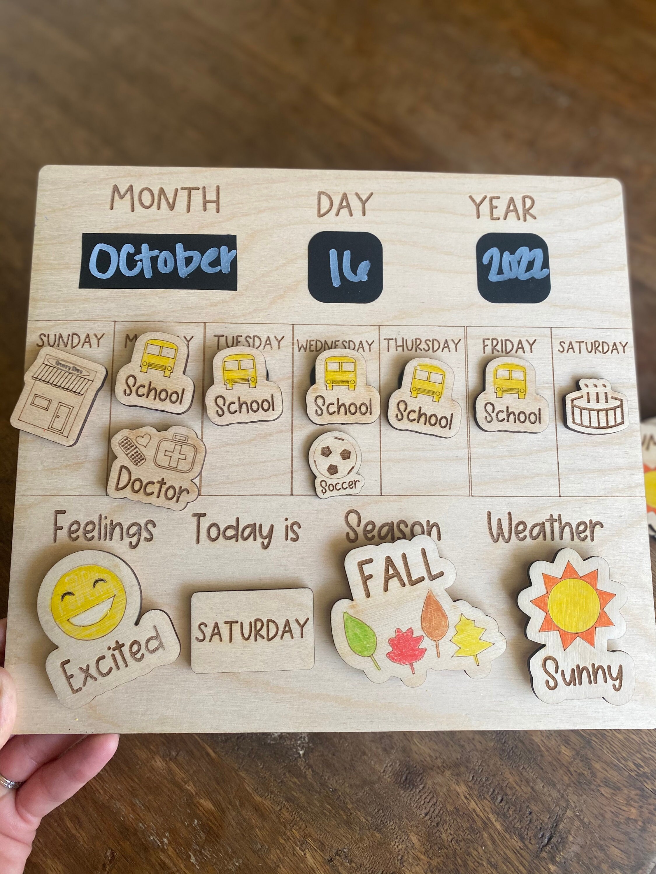 Weekly Montessori Calendar SVG File - Etsy