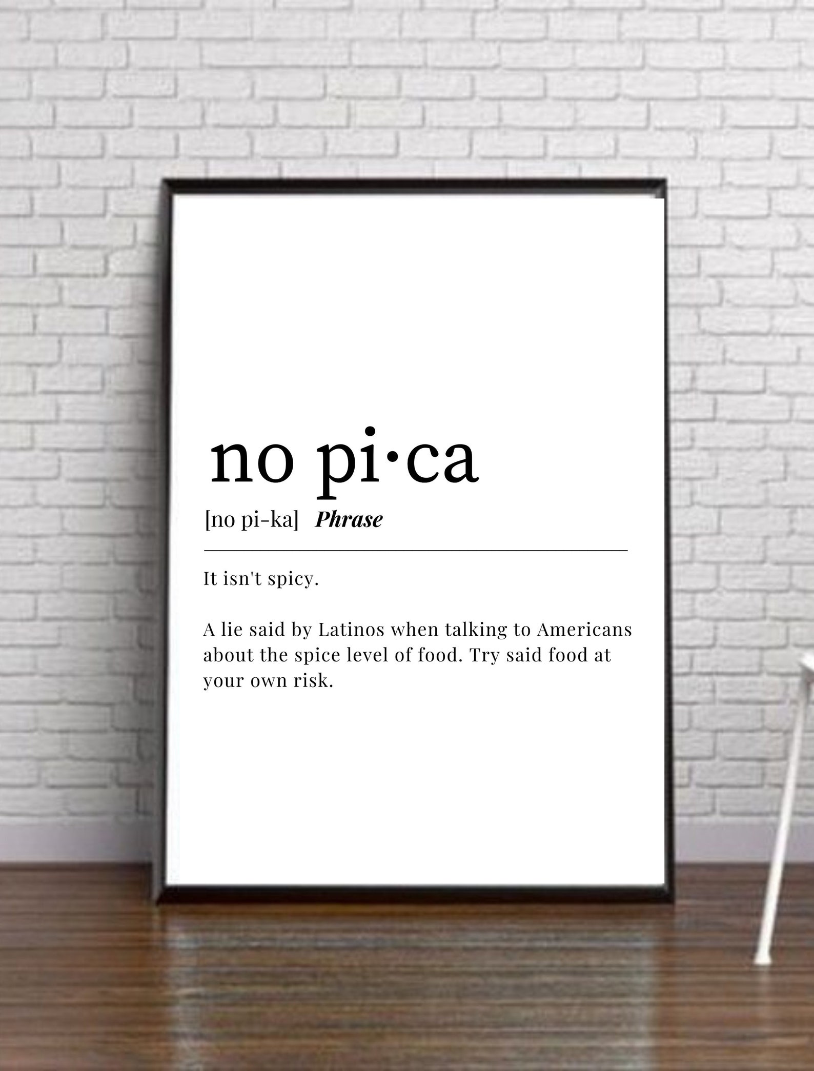 No Pica Definition Meaning, Printable Wall Art, Home Decor, Digital ...
