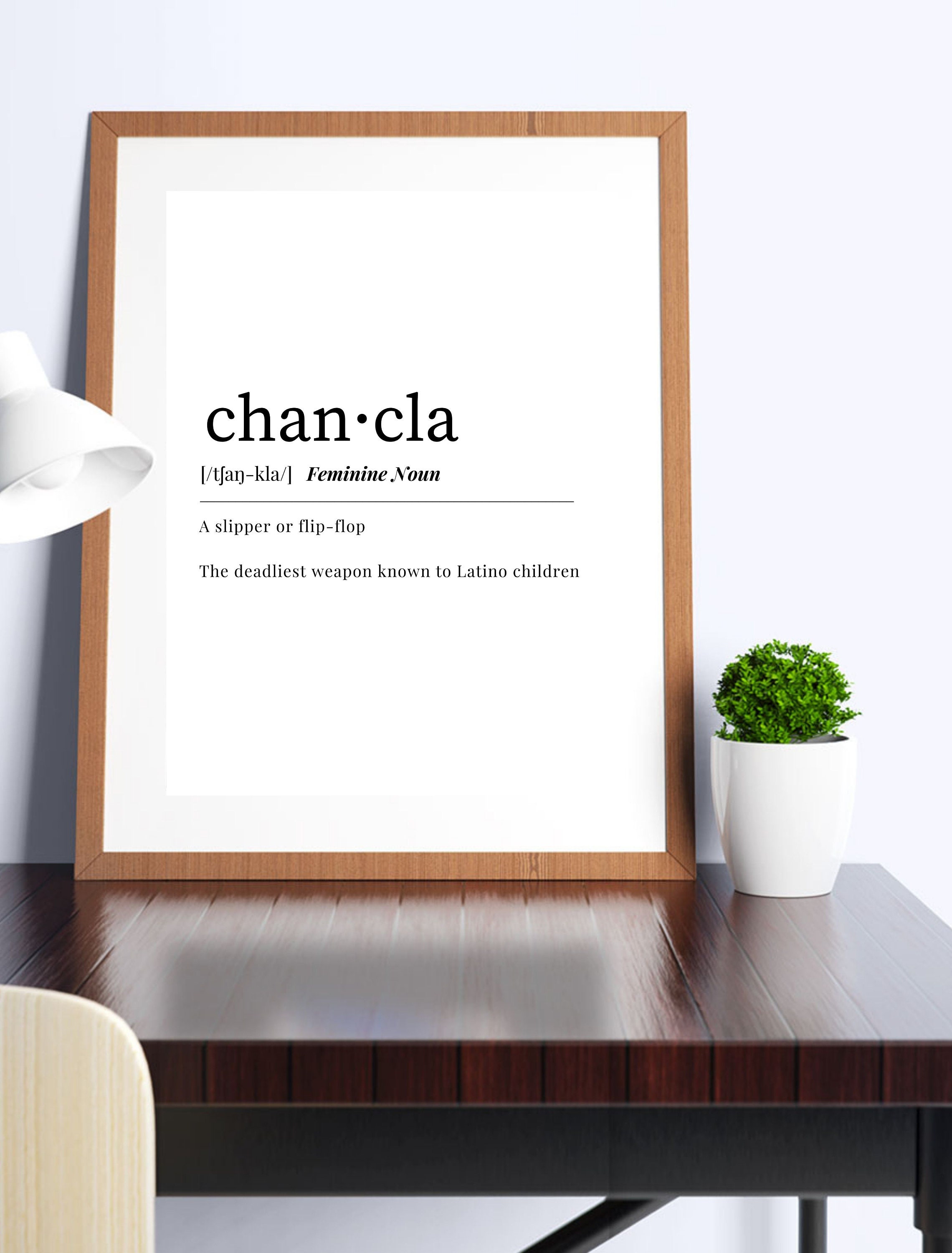 Chancla Definition Meaning, Printable Wall Art, Home Decor, Digital ...