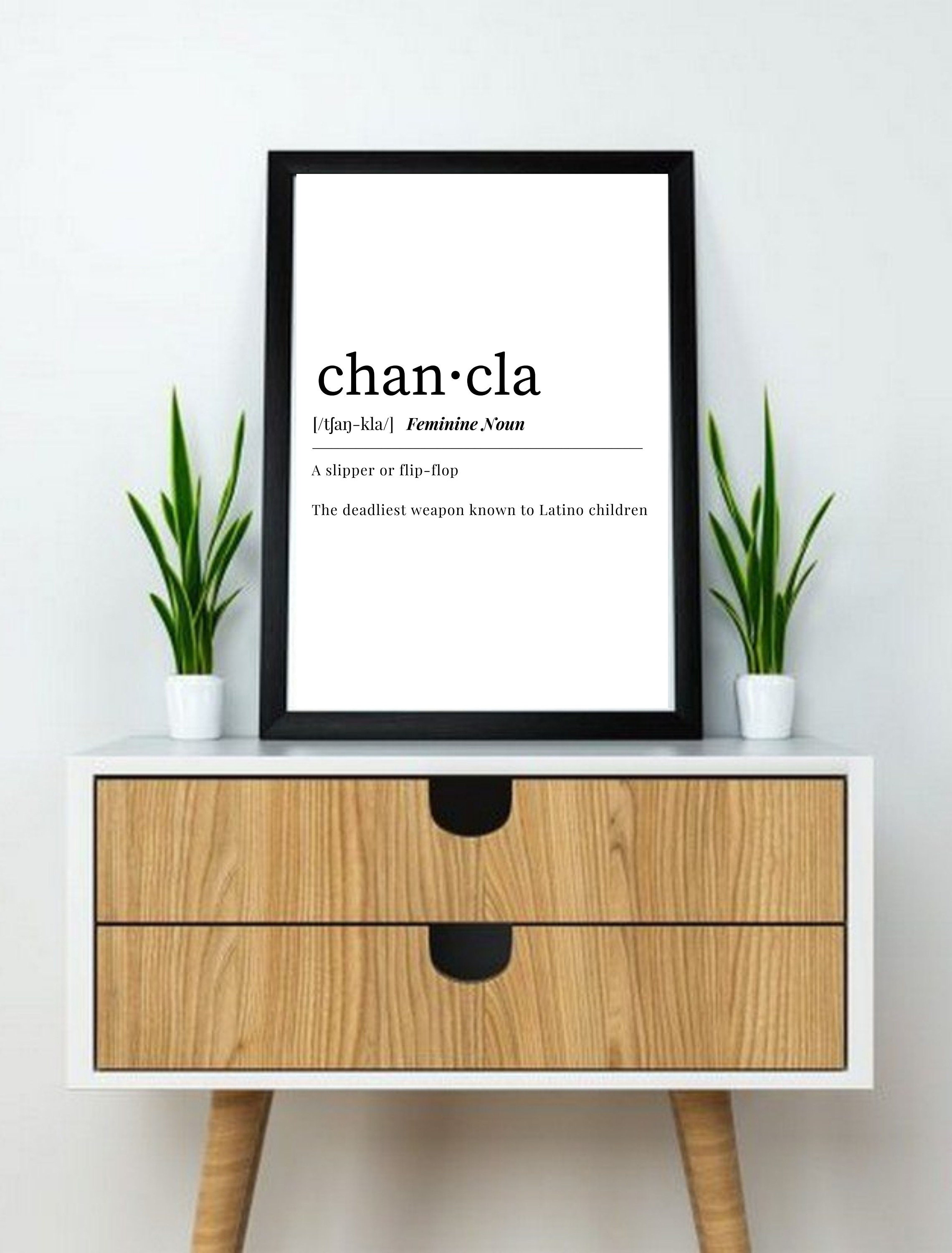 Chancla Definition Meaning, Printable Wall Art, Home Decor, Digital ...