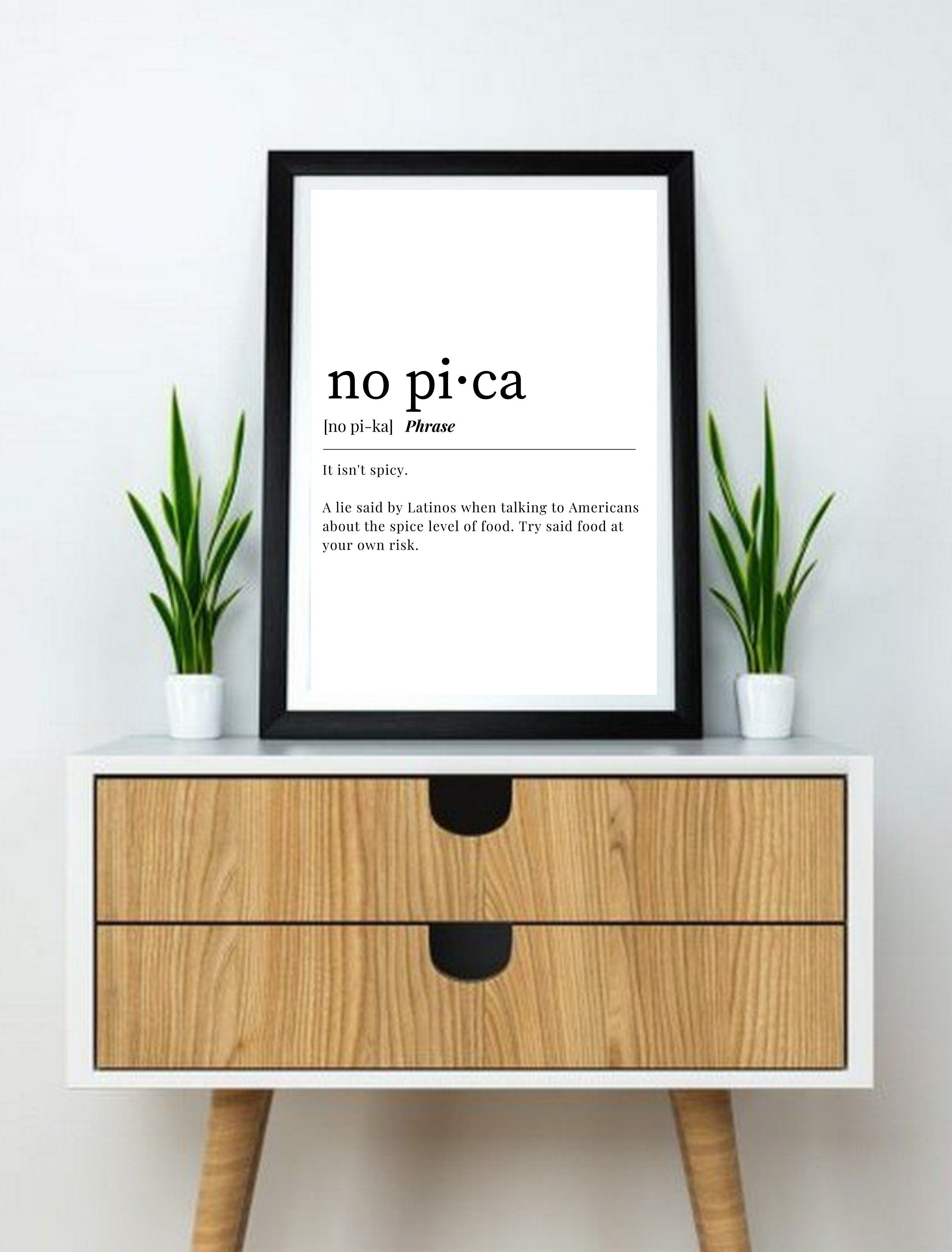 No Pica Definition Meaning, Printable Wall Art, Home Decor, Digital ...