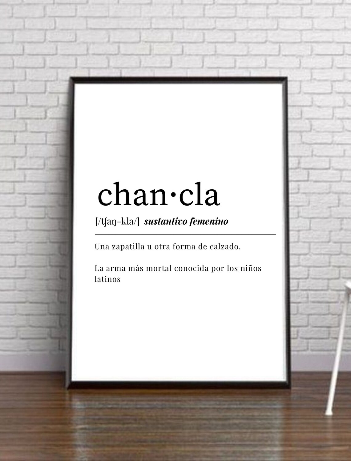 Chancla Definition Meaning Printable Wall Art Home Decor - Etsy Ireland