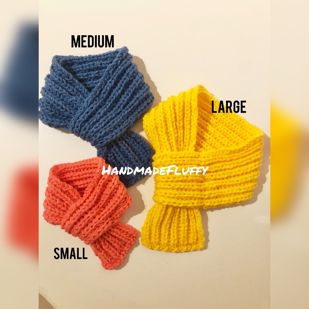 Hand Knitted Dog Scarf - Etsy UK