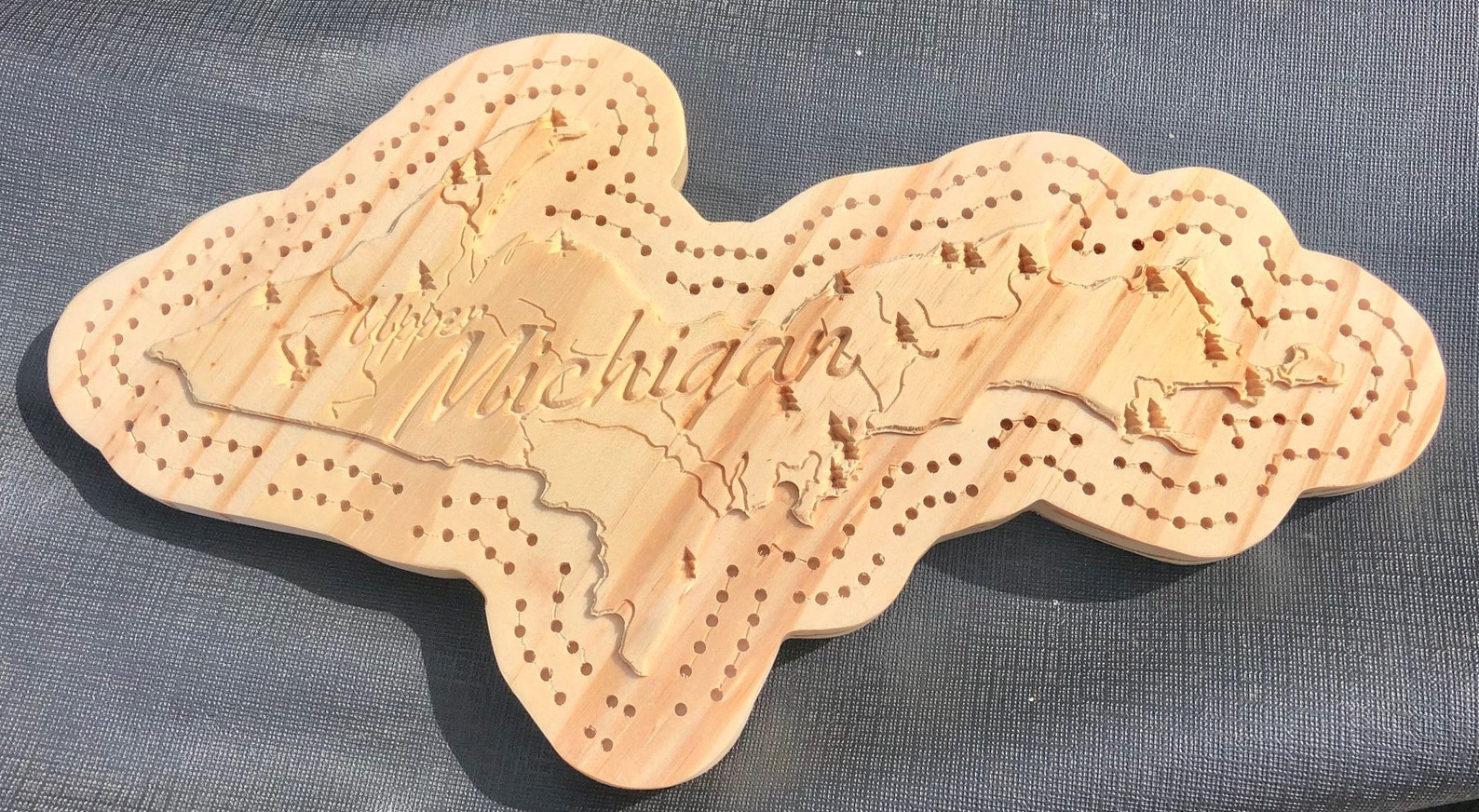 Upper Michigan Cribbage Board | Etsy