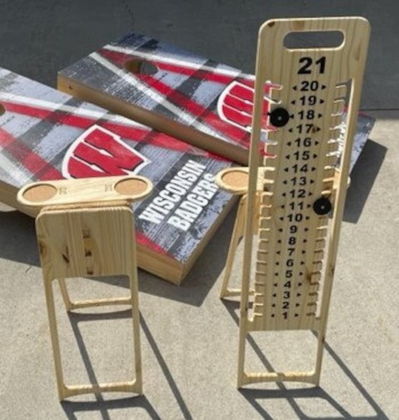 Digital File Cornhole SVG, Cornhole Scoreboard Plus Side Table - Etsy