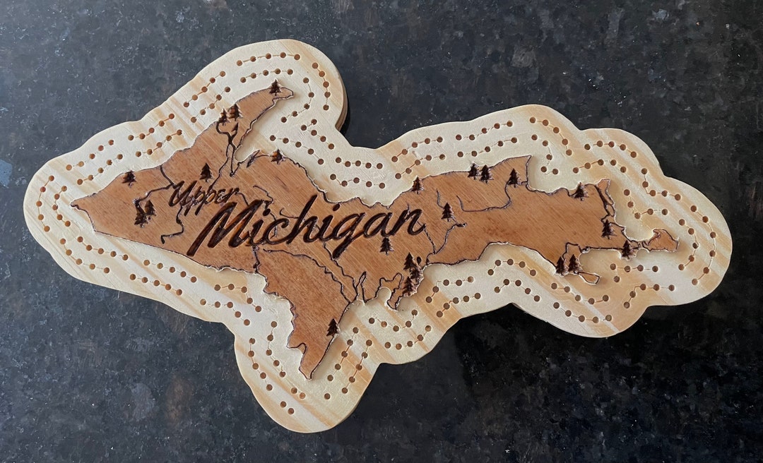 Upper Michigan Cribbage Board - Etsy