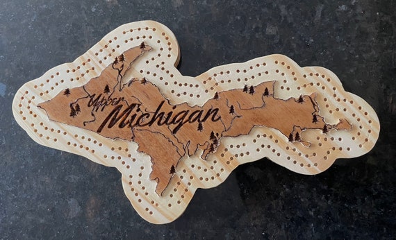 Upper Michigan Cribbage Board | Etsy