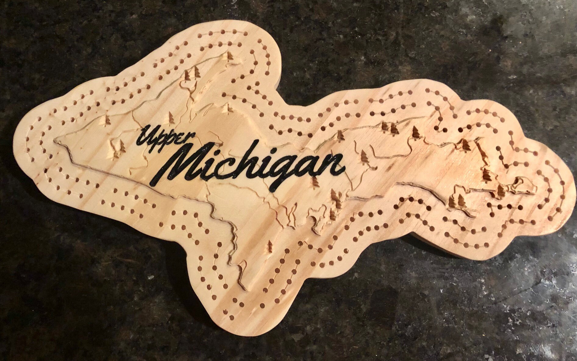 Upper Michigan Cribbage Board | Etsy
